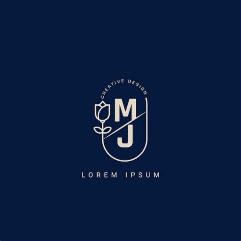 La Letra MJ O El Logotipo Creativo De JM Con Concepto Floral De Belleza