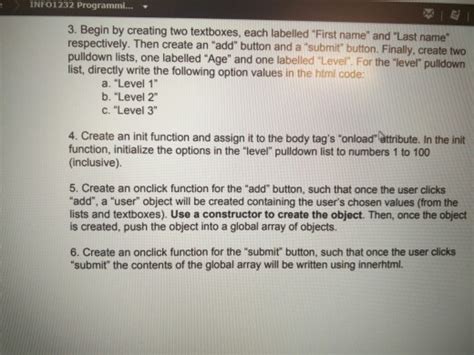 Solved Create A Single HTML Page Using The Editor Of Your Chegg