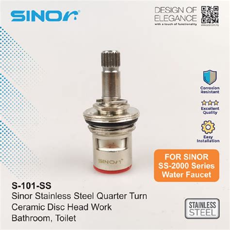 Sinor S 101 Ss Stainless Steel Quarter Turn Ceramic Disc Head Work