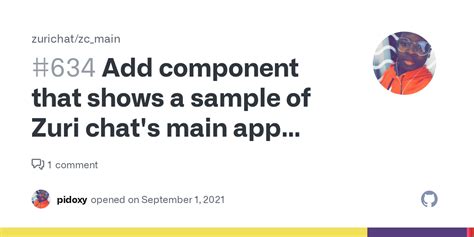 add component that shows a sample of zuri chat s main app and how it s