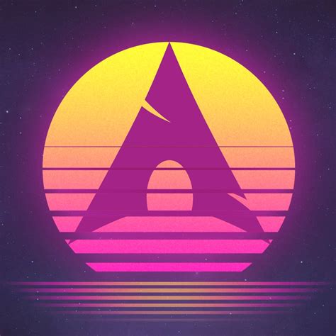 Archlinux Retrowave Logo Artwork And Screenshots Arch Linux Forums
