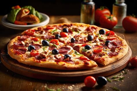 Premium Ai Image Delicious Homemade Pizza