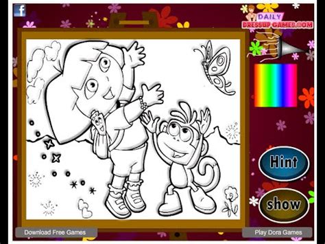 Dora The Explorer Coloring Games Youtube