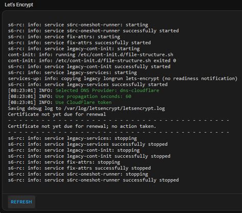 Lets Encrypt Does Not Start On Boot After Upgrading To Supervisor 2023