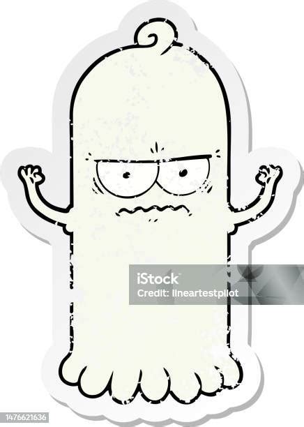 만화 유령의 고민 스티커 0명에 대한 스톡 벡터 아트 및 기타 이미지 0명 귀신 귀여운 Istock
