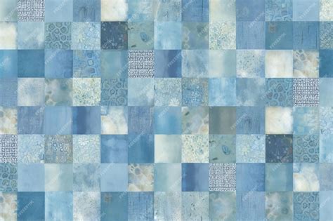 Premium Ai Image Abstract Mosaiclike Texture With Small Squares In Light Blue Blue Green And