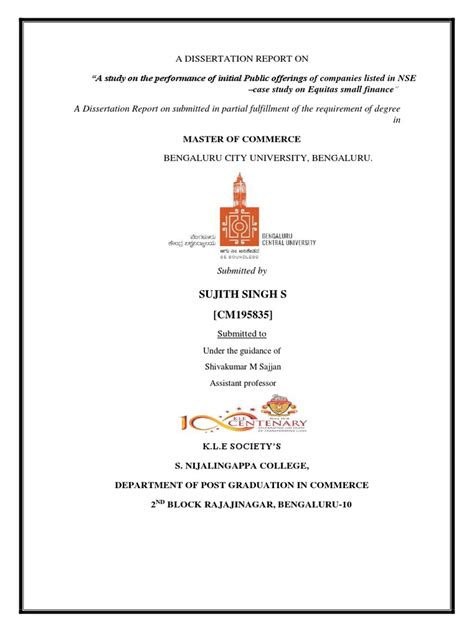 Sujith Singh S Pdf Initial Public Offering Valuation Finance