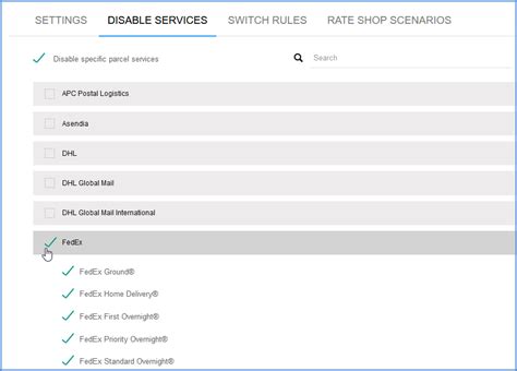 Disable Services Aptean Ship