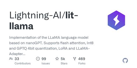 GitHub Lightning AI Lit Llama Implementation Of The LLaMA Language Model Based On NanoGPT