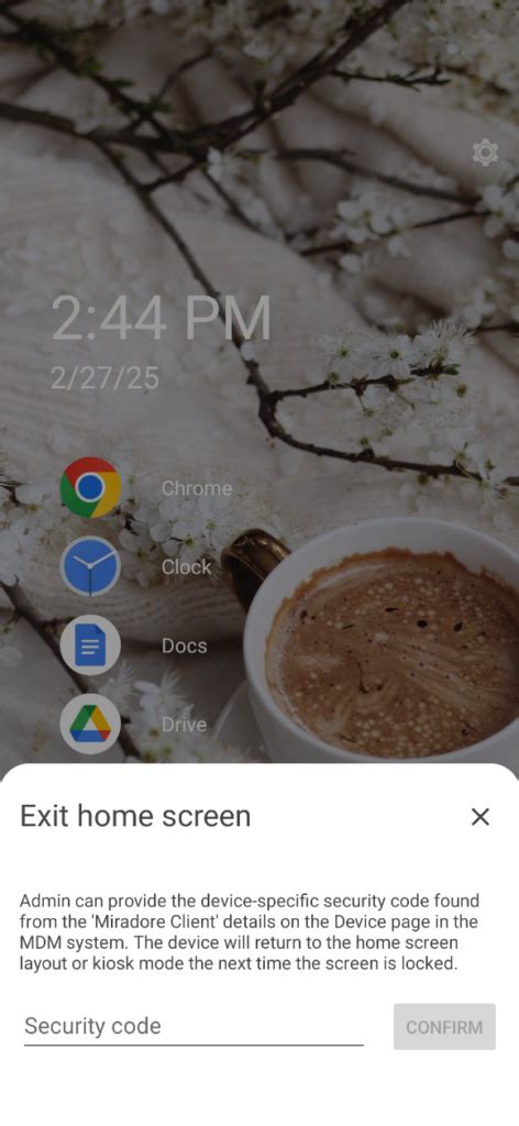 Temporarily Exiting Kiosk Mode While Using The Kiosk Mode With 1 App Configuration Type Miradore