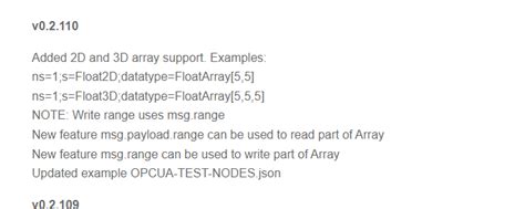 Writing 2 Dimentional Array To Opcua Node Red Optoforums