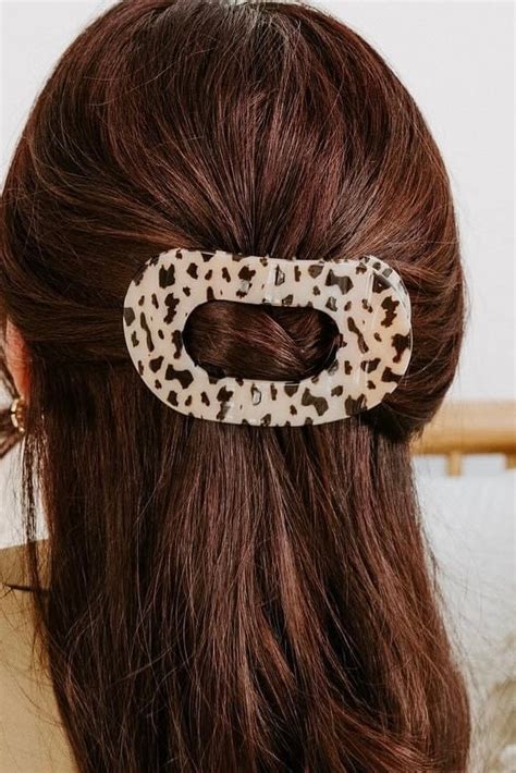 Teleties Blonde Tortoise Flat Round Hair Clip Boutique Tallulah