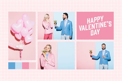 Collage With Couple In Love On Valentines Day Online Mood Board