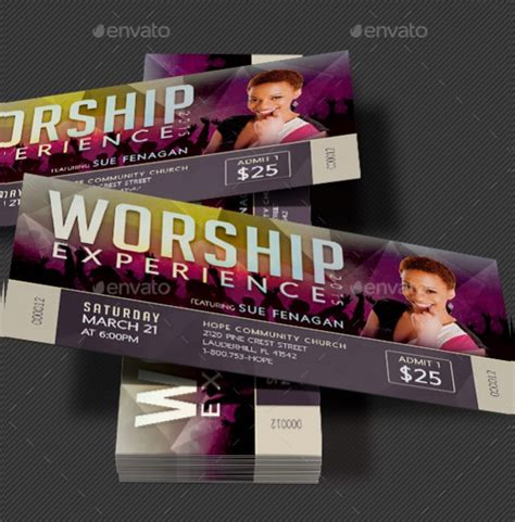 Free 33 Concert Ticket Designs In Psd Ai Ms Word Pages Publisher