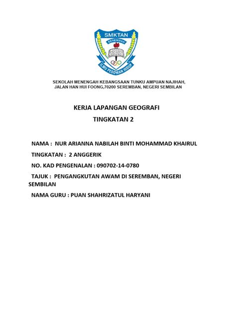 Sekolah Menengah Kebangsaan Tunku Ampuan Najihah Pdf