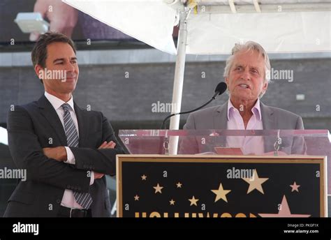 Los Angeles Ca Usa 13th Sep 2018 Eric Mccormack Michael Douglas At The Hollywood Walk Of