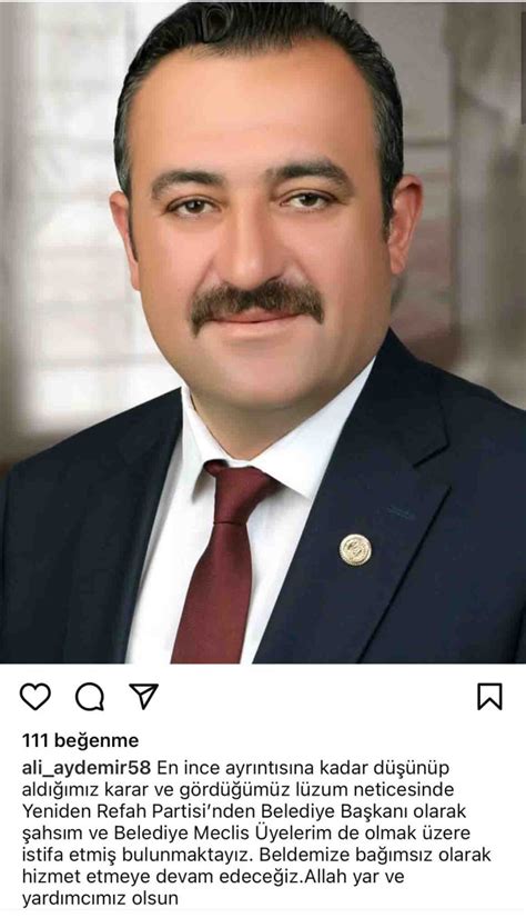 YRPli bir belediye başkanı daha istifa etti Son Dakika Siyaset
