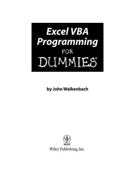 Excelvbafordummies Pdf Programming Languages Computing