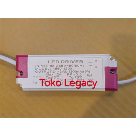 Jual LED DRIVER TRAFO LED PANEL WATT W W OUTPUT DC V MA Shopee Indonesia