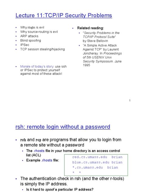 Tcpip Problems Pdf Transmission Control Protocol Denial Of