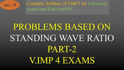 solved problem standing wave ratio reflection coefficient part 2