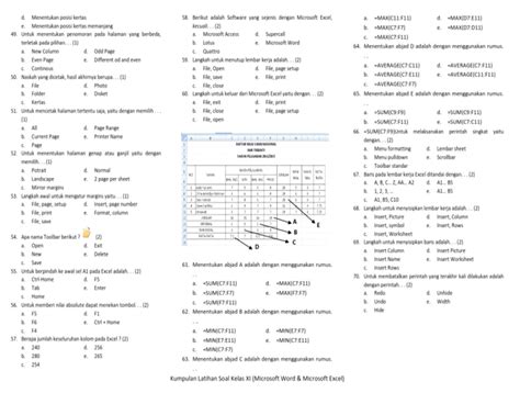 Soal Latihan Ms Word Dan Ms Excel GOESNADISMKN1C2