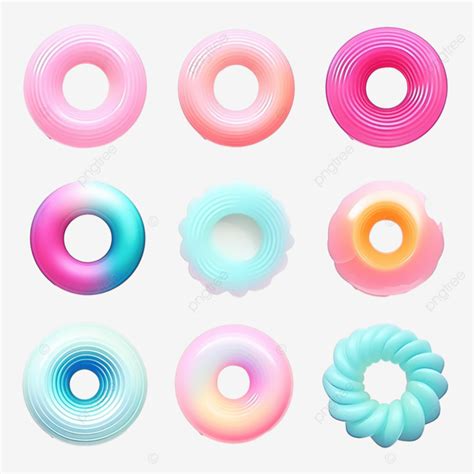 다중 각도 3d 모양 컬렉션 세트 현대 캔디 색상 그라데이션이 있는 절반 토러스 격리 3d 그림 3d 렌더링 차단 Png 일러스트 및 이미지 에 대한 무료 다운로드