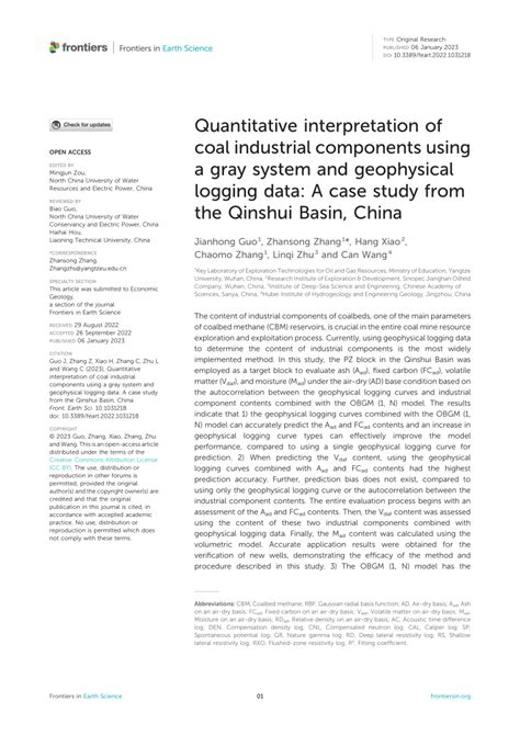 PDF Quantitative Interpretation Of Coal Industrial Components Using A