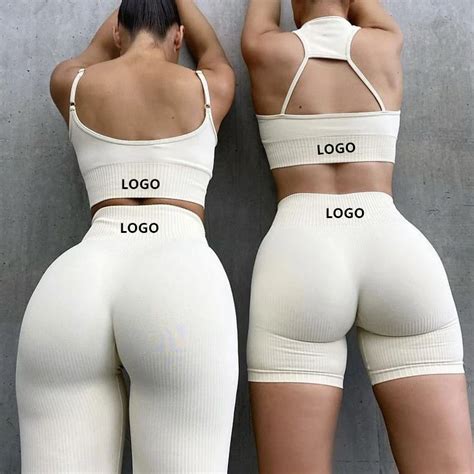 Tiktok Hot Sale Fitness Apparel Women Seamless Yoga Leggings Set