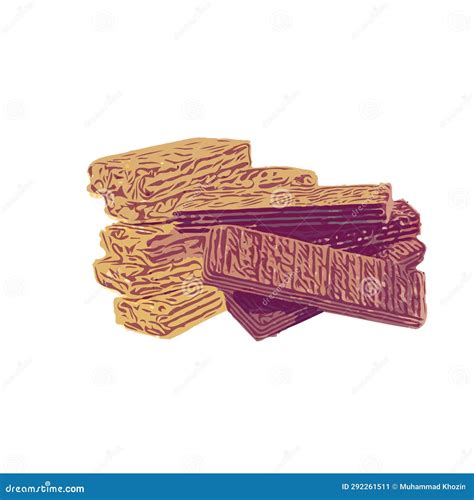 Color Sketch Of Wafer Drawing Colored Drawing Of Wafer Cookies Stock