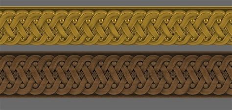 Moulding 3d Model Gold And Braided Border 3d Model Cgtrader
