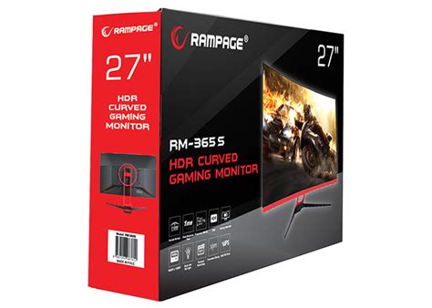 Rampage Rm S Inch Led Hz Freesync Technology Hdr Pc Curved Gaming Monitor Segment