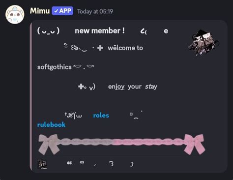 Mimu Welcome Embed Message Discord Sticker Decor Welcome