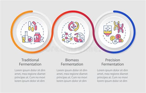 Agriculture Fermentation Types Loop Infographic Template Stock Vector