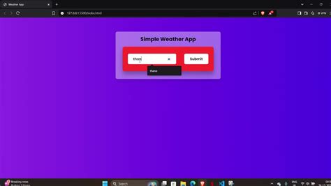 Hrishikesh Bhople On Linkedin 🌦️ Just Launched A Weather App Using