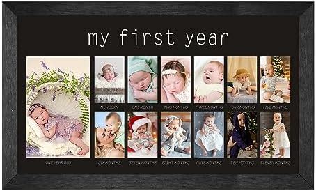 Amazon.com: My First Year Picture Frame 12 Months Baby Keepsake Photo Frame Collage 13 Photo ...