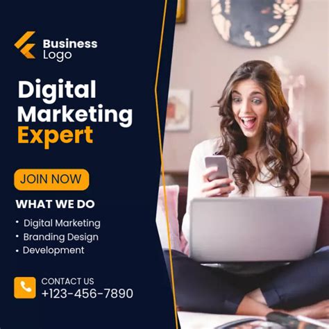 Digital Marketing Expert Instagram Post Template Postermywall