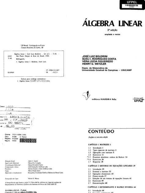 Algebra Linear Boldrini Pdf Pdf