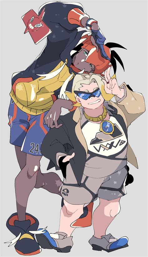 Raihan Rotom Rotom Phone And Gordie Pokemon And 1 More Drawn By