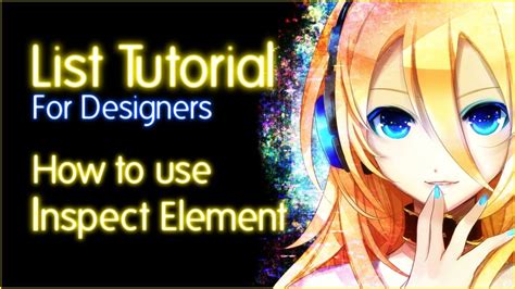 How To Use Inspect Element To Edit Css Myanimelist Tutorial Youtube