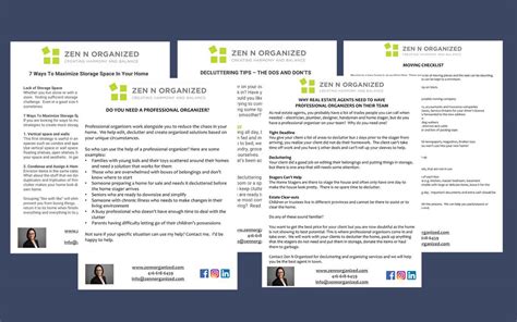 Free Organizing Tip Sheets Zen N Organized