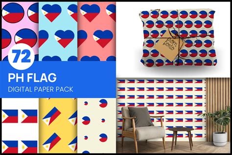 PH Flag Seamless Patterns