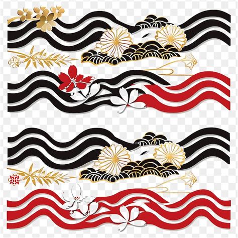 Premium PSD Japanese Kirigami With Delicate Cut Out Patterns