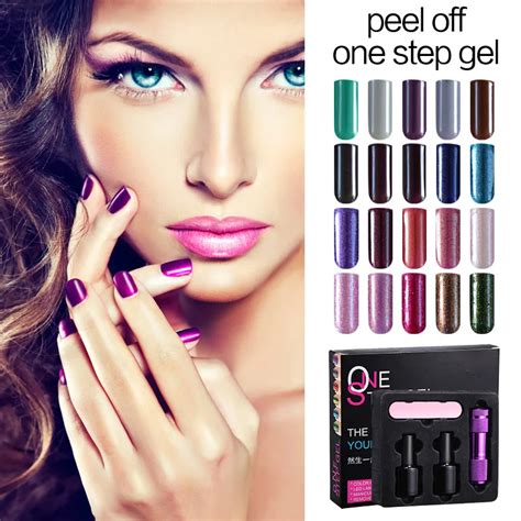 Aliexpress Buy MRO Peel Off One Step Gel Nail Polish Unhas De Gel Set Soak Off Gel Nail