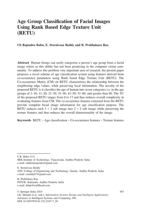 Pdf Age Group Classification Of Facial Images Using Rank Based Edge
