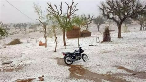 Snowfall In Rajasthan Temperature Reached Zero Degree And Temperature