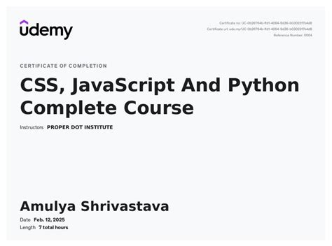 Amulya Shrivastava On Linkedin Css Javascript Python Webdevelopment Programming Udemy