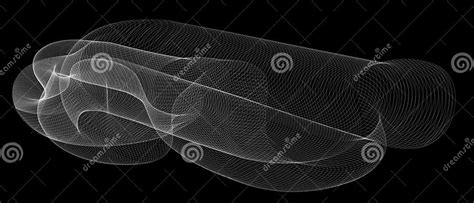 Gray Abstract Digital Particle Wave On Black Background Futuristic Linear Wave And 3d Mesh
