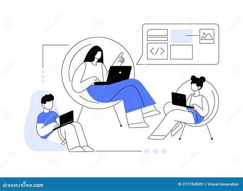 Computer Programming Camp Abstract Concept Vector Illustration Stock