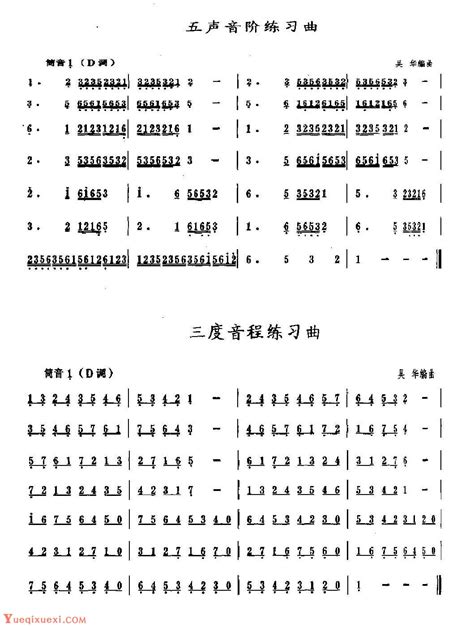 洞箫指法训练《筒音1的指法》 箫指法 乐器学习网